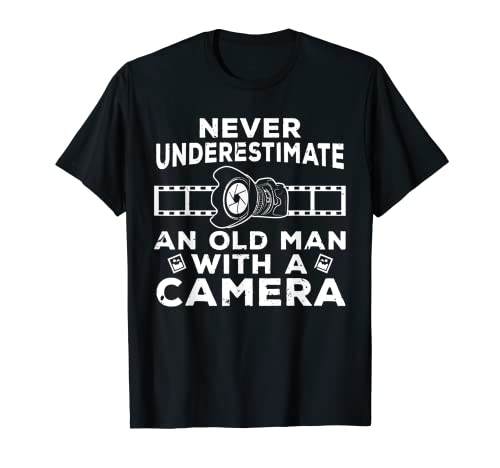 Cool Photography For Men Grandpa Photographer Camera Lover T-Shirt