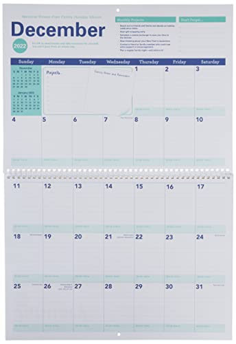 2023 Amy Knapp's Big Grid Family Organizer Wall Calendar: 17-Month Giant Fridge Planning Calendar for Mom with Stickers (Thru December 2023) (Amy Knapp's Plan Your Life Calendars)