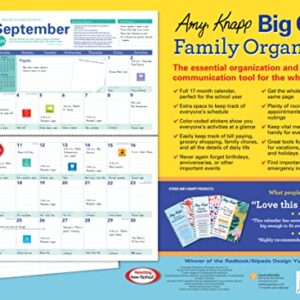 2023 Amy Knapp's Big Grid Family Organizer Wall Calendar: 17-Month Giant Fridge Planning Calendar for Mom with Stickers (Thru December 2023) (Amy Knapp's Plan Your Life Calendars)