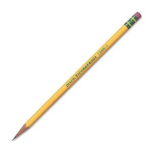 Ticonderoga Yellow Pencil, No.1 Extra Soft Lead, Dozen DIX13881