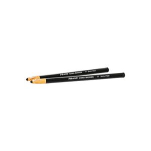 dixon industrial phano peel-off china markers pencils, black, 2-pack (30771)