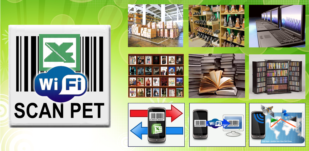 XSCANPET barcode scanner & inventory & Excel & wifi scanner