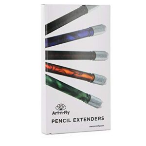 Art-n-Fly Pencil Extenders Set of 5 Pencil Lengthener for Color Pencils