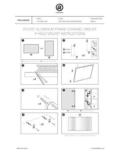 U Brands Cork Bulletin Board, 47 x 70 Inches, Black Aluminum Frame (2882U00-01)