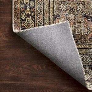 Loloi II Layla Collection LAY-03 Traditional Olive/Charcoal 7'-6" x 9'-6" Area Rug