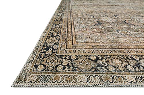 Loloi II Layla Collection LAY-03 Traditional Olive/Charcoal 7'-6" x 9'-6" Area Rug