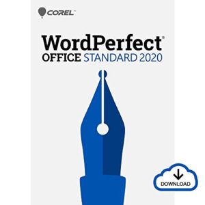 corel wordperfect office 2020 standard | word processor, spreadsheets, presentations | newsletters, labels, envelopes, reports, fillable pdf forms, ebooks [pc download] [old version]