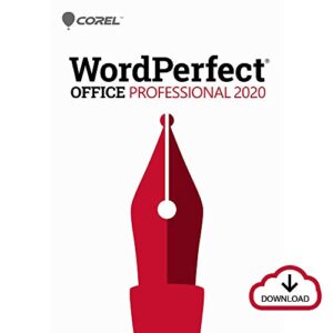 corel wordperfect office 2020 professional | word processor, spreadsheets, presentations, paradox database management documents, letters, contracts, pleading papers, ebooks [pc download] [old version]