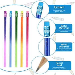 Color Changing Mood Metallic Glitter Pencil with Eraser Wooden Pencils Heat Activated Color Changing Pencils Thermochromic Pencils for Students Easter Birthday Pencils Party Favors (30 Pieces)