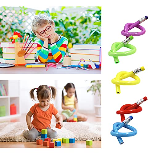 36 PCS Flexible Bendy Pencils,Colorful Soft Pencils with Erasers,Magic Bendable Pencils for Kids Gifts and Reward