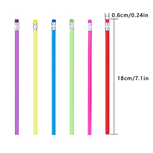 36 PCS Flexible Bendy Pencils,Colorful Soft Pencils with Erasers,Magic Bendable Pencils for Kids Gifts and Reward