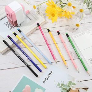 60 Pcs Inspirational Pencils Personalized Pencils with Name Cute Pencils Motivational Pencils for Student Color Changing Mood Pencils Heat Activated Pencils for Kids School (Multicolor)