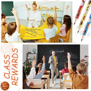 48 Pcs Sports Pencils with Eraser for Kids Ball Pencils Baseball Football Basketball Soccer Pencils Sports Themed Pencils HB Boys Drawing Pencils Teacher Supplies for Classroom Student Rewards