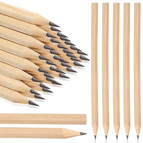 Fumete Natural Wooden Pencils Hexagonal Grip Pencils HB Graphite Pencil Pack Wood Pencils for Classroom Office (100 Pieces)