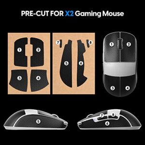 Pulsar Gaming Gears X2 Wireless Anti Slip Mouse, Anti-Slip Tape Set, Polymer, Ultra Thin, Clean Removable 3M Tape for X2, Thin Type