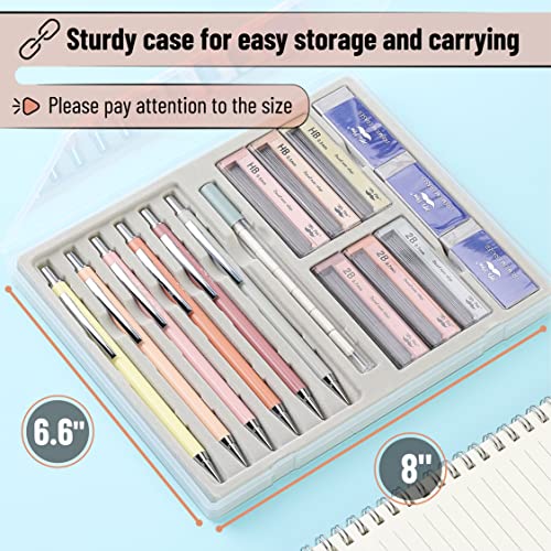 Mr. Pen- Boho Mechanical Pencil Set with Lead and Erasers Refills, 6 Pack, Boho Theme, 0.5mm & 0.7 mm, Cute Pencils, Cute Mechanical Pencil, Pastel Pencils, Led Pencils 0.7mm, Aesthetic Pencils