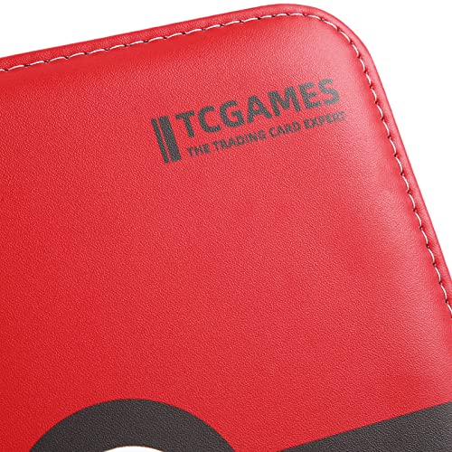 Tcgames Card Binder 4-Pocket, 440 Pockets Card Holder with 55 Sleeves Red