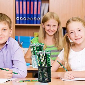 St Patrick's Day Pencils with Eraser Wood Shamrock Pencils Lucky Shamrock School Pencils Cute Green Pencils for St Patrick's Day Party Kids Awards Classic Holiday School Supplies (100)