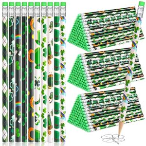 zubebe 600 pieces st patrick’s day pencils with eraser wood shamrock pencils lucky shamrock school pencils green pencils for st patrick’s day party kids awards holiday school supplies