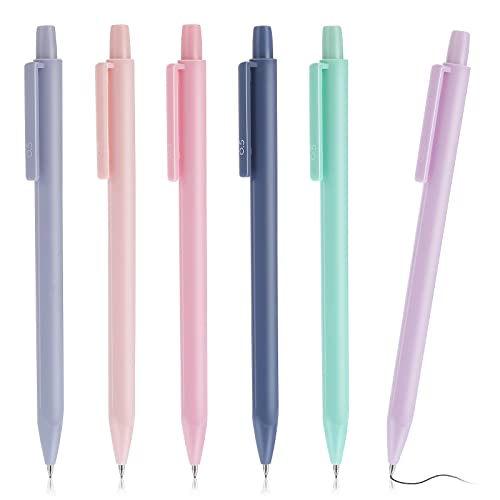 TIESOME 6PCS Pastel Mechanical Pencil Set, Cute Mechanical Pencils 0.5 mm Aesthetic Artist Pencil Set Retractable Pencil Colored Mechanical Pencils for Drawing & Writing for School or Office Supplies