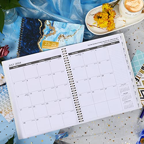 2023-2025 Monthly Planner/Calendar - Jul. 2023 - Jun. 2025, 2 Year Monthly Planner 2023-2025, 9" × 11" Calendar Planner 24 Months with Tabs, Twin-Wire Binding, Double-Side Pocket, Holiday ＆ Note Pages