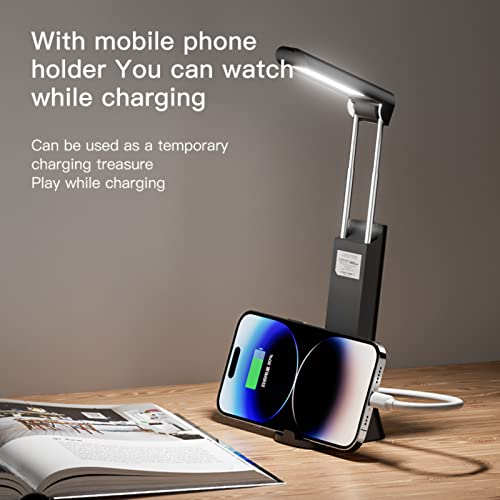 CALMIRTH Multi-Function LED Desk lamp, Desk lamp and Flashlight can Switch Modes at Will. The Built-in Battery is 5000mA, which can Charge The Mobile Phone at Any time