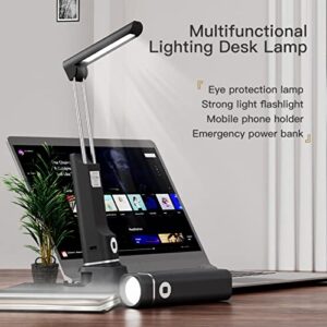 CALMIRTH Multi-Function LED Desk lamp, Desk lamp and Flashlight can Switch Modes at Will. The Built-in Battery is 5000mA, which can Charge The Mobile Phone at Any time