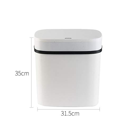 WENLII Intelligent Sensor Trash Can Toilet Automatic Cover Narrow Seam Garbage Bin Toilet Paper Basket Electric Living Room Creative