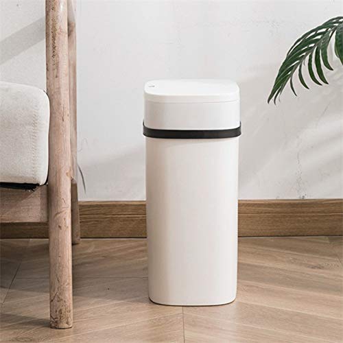 WENLII Intelligent Sensor Trash Can Toilet Automatic Cover Narrow Seam Garbage Bin Toilet Paper Basket Electric Living Room Creative