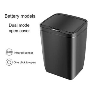 WENLII Automatic Intelligent Induction Trash Can Household Kitchen Bedroom Bathroom Trash Plastic Bin 12L