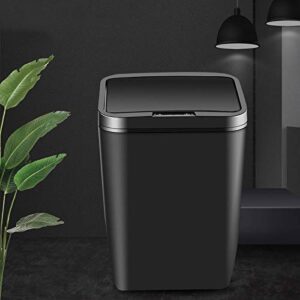 WENLII Automatic Intelligent Induction Trash Can Household Kitchen Bedroom Bathroom Trash Plastic Bin 12L