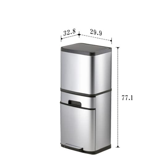 LYSLDH Recycling Kitchen Trash Can Double Dry Wet Separation Rubbish Bin Bathroom Storage Drawers