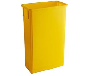 23 gallon slim rectangular trash can, recycle bin, commercial heavy-duty trash can, trash bin, garbage can, garbage container, waste bucket, perfect for kitchen, office, restaurants, bars – yellow