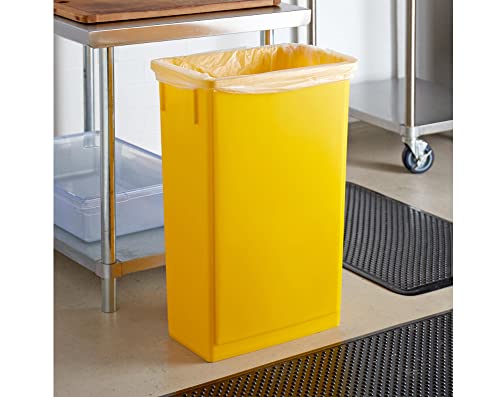 23 Gallon Slim Rectangular Trash Can, Recycle Bin, Commercial Heavy-Duty Trash Can, Trash Bin, Garbage Can, Garbage Container, Waste Bucket, Perfect for Kitchen, Office, Restaurants, Bars - Yellow