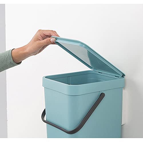 UNNIQ Trash can, 1pc Plastic Rectangular Small Trash Bin, Waste Paper, Trash Bin Container, with Handle, for Bathroom, Kitchen, Home Office, Dormitory Size: 22 * 27.9 * 40.1cm