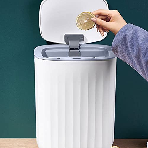 UNNIQ Trash can, Waterproof Sensor Trash Can, Bathroom Trash Bin with Lid, Office Touchless Garbage Can