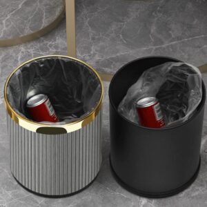 DHTDVD Trash Can Bin Living Room Household Simple and Creative Bathroom Kitchen Light Office Cleaning