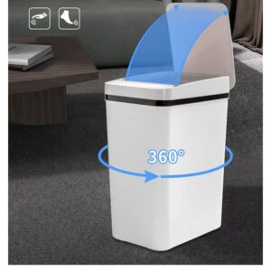 DHTDVD Smart Trash Can for Bathroom Kitchen Automatic Wastebasket Waterproof Trash Waste Bins