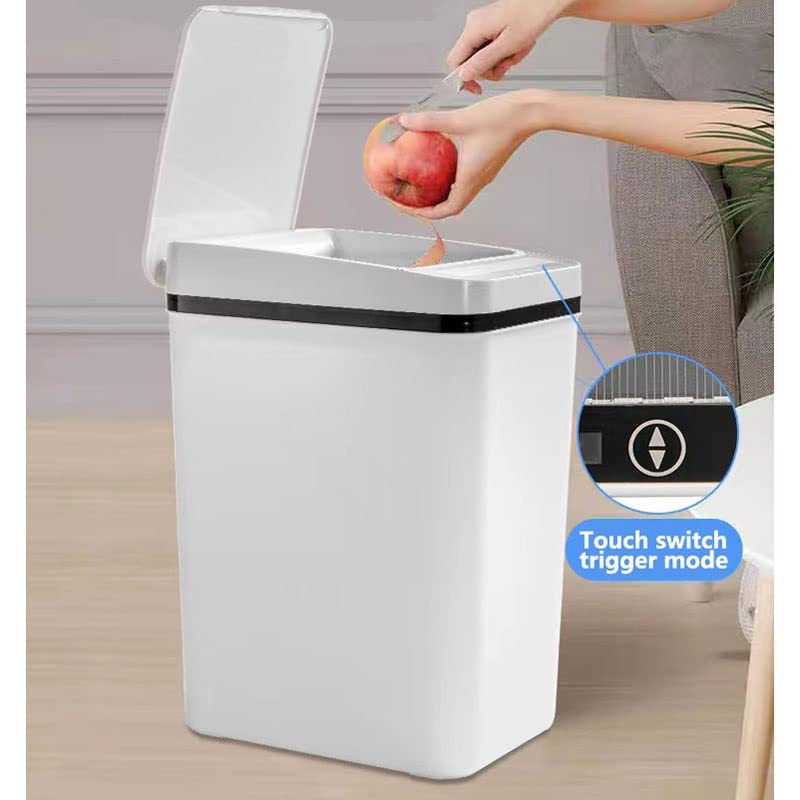 DHTDVD Smart Trash Can for Bathroom Kitchen Automatic Wastebasket Waterproof Trash Waste Bins