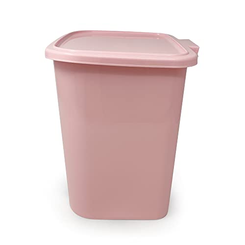 PLASTIFIC 7.5L Foot Pedal Bin Dustbin Rubbish Paper Waste Kitchen Office Plastic Bins (Pink with Black Removable Inner Bucket)…