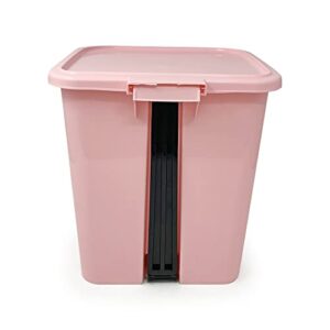 PLASTIFIC 7.5L Foot Pedal Bin Dustbin Rubbish Paper Waste Kitchen Office Plastic Bins (Pink with Black Removable Inner Bucket)…