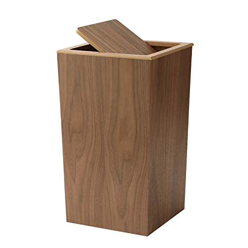 WSLLK Under Sink Trash can Japanese Garbage Bin Luxury Styling Living Room Bedroom Office Home Wastepaper Wooden Trash Bin Can