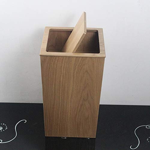 WSLLK Under Sink Trash can Japanese Garbage Bin Luxury Styling Living Room Bedroom Office Home Wastepaper Wooden Trash Bin Can