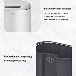 CXDTBH Smart Waterproof Trash Can Simple Electric Trash Can with Lid 10L Induction Trash Can, Perfect for Home, Kitchen, Office Trash Can for Bedroom (Color : E)