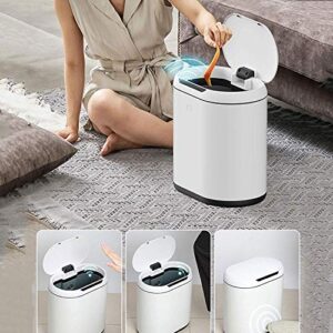 CXDTBH Smart Waterproof Trash Can Simple Electric Trash Can with Lid 10L Induction Trash Can, Perfect for Home, Kitchen, Office Trash Can for Bedroom (Color : E)