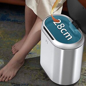 CXDTBH Smart Waterproof Trash Can Simple Electric Trash Can with Lid 10L Induction Trash Can, Perfect for Home, Kitchen, Office Trash Can for Bedroom (Color : E)