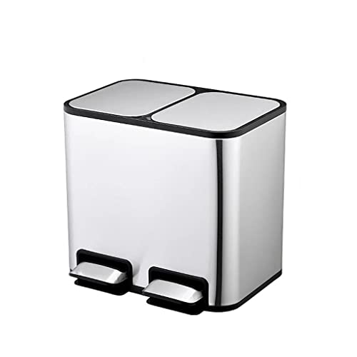 ZHUHW Tall Silent Storage Square Trash Waste Bin Recycling Outdoor Kitchen Accessories Garbage Bin