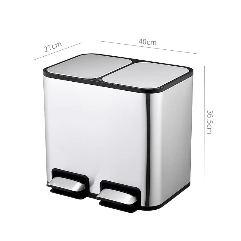 ZHUHW Tall Silent Storage Square Trash Waste Bin Recycling Outdoor Kitchen Accessories Garbage Bin