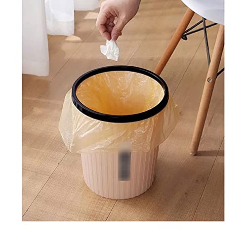 UNNIQ Trash can, Small Round Plastic Trash Can, Trash Bin Recycling Bin, Bathroom, Kitchen, Bedroom, Home Office, Outdoor Trash Can Recycling (Color : Grey, Size : Small)