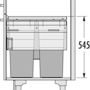 HAILO AS Euro Cargo Trash Can 600 38/38/12/D/2.5